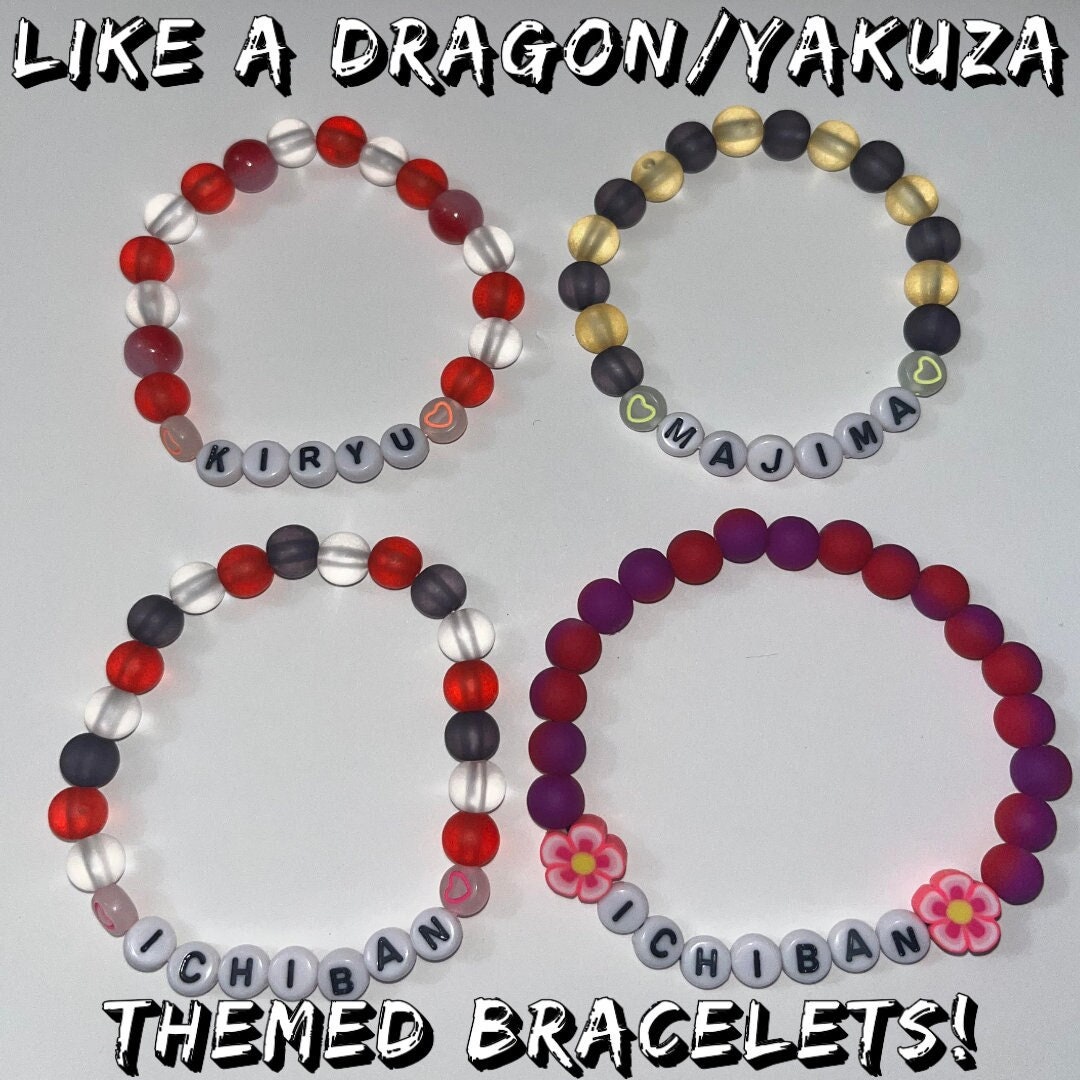 Like A Dragon/yakuza Themed Bead Bracelets - Etsy UK