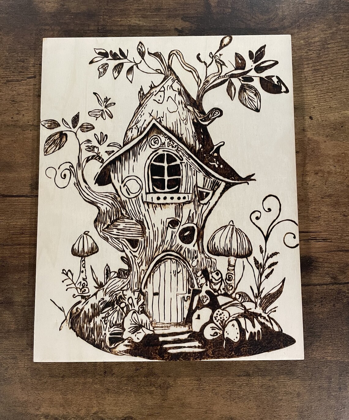 Handcrafted Wood Burning Pyrography Fairy Tale House - Etsy