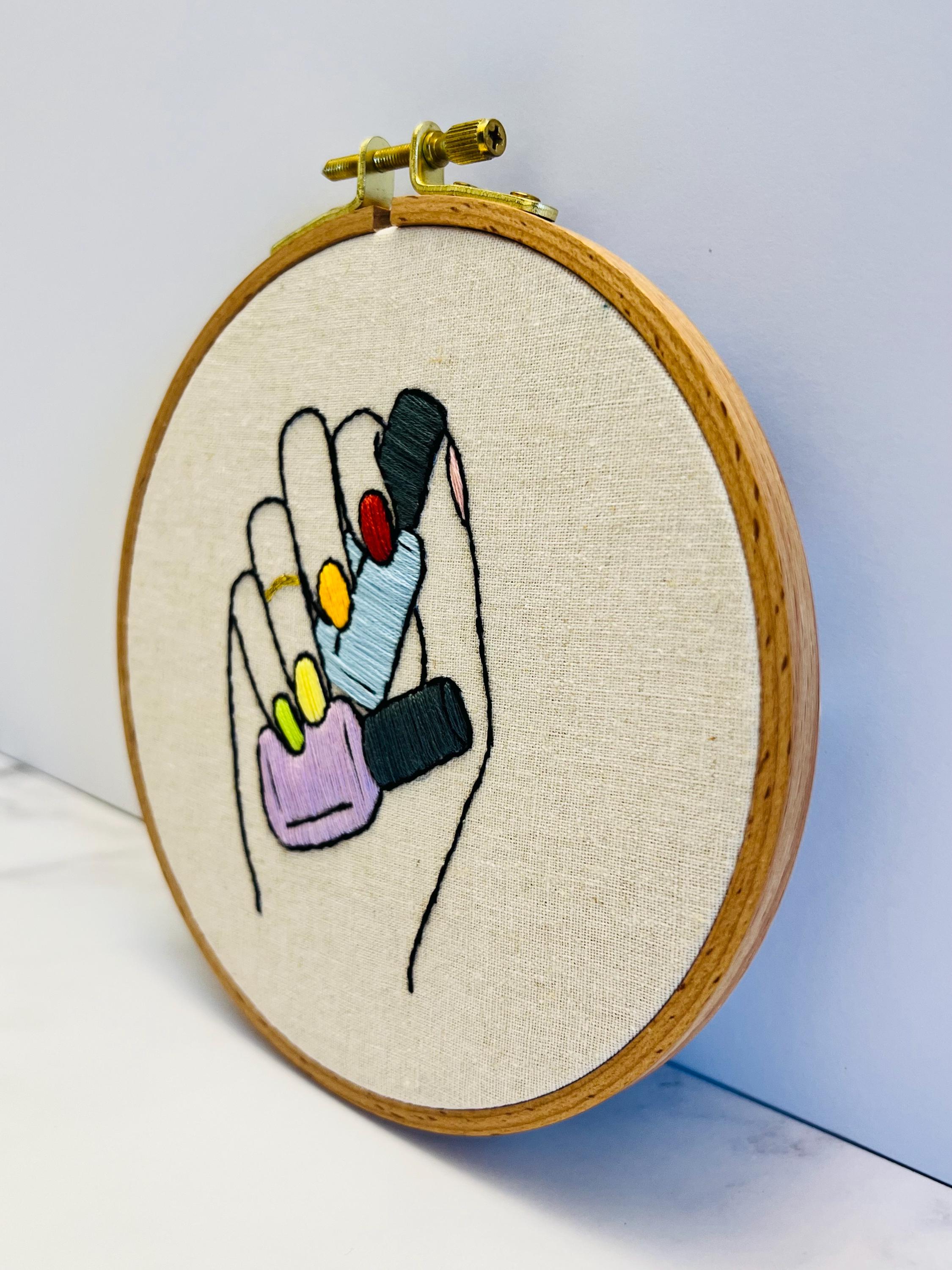 Nail Polish Color Swatch Hand Embroidery PDF Pattern With English ...