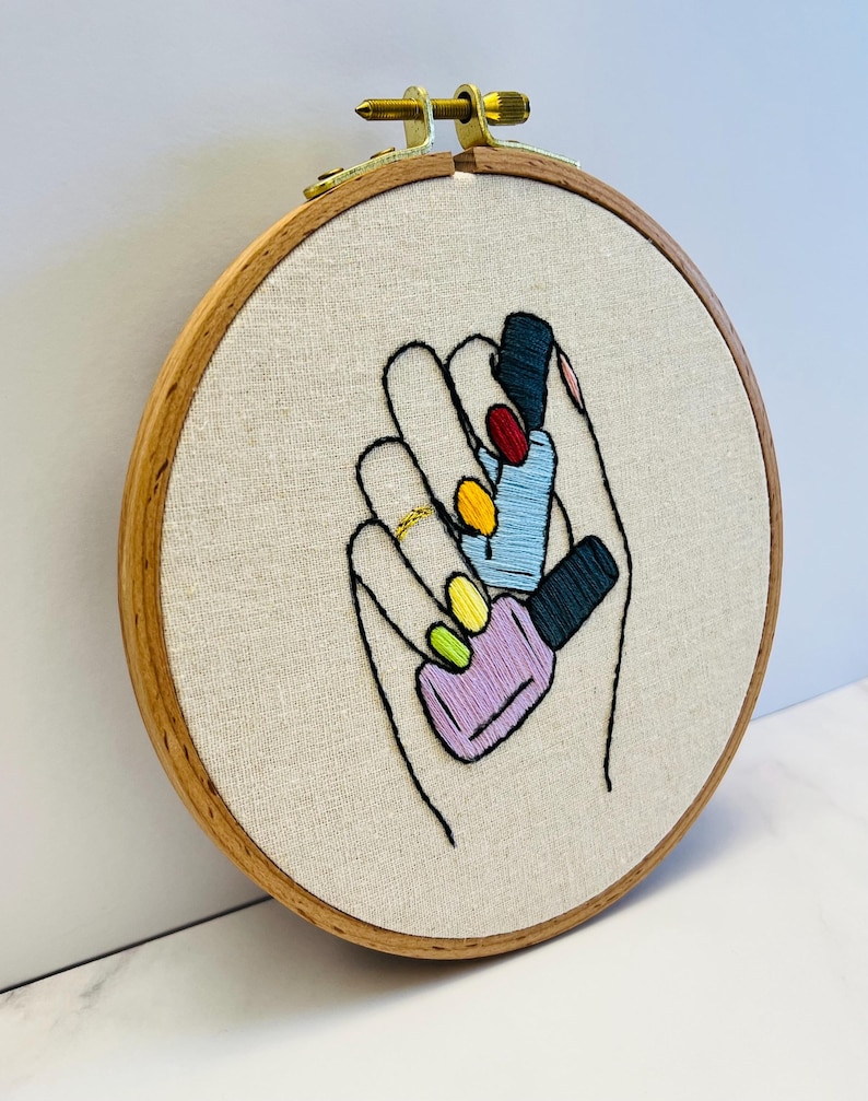 Nail Polish Color Swatch Hand Embroidery PDF Pattern With English ...