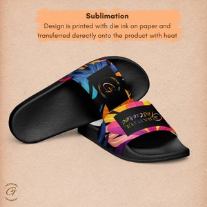 Floral Colorful Men's Slides With Vibrant Design Comfortable Everyday ...