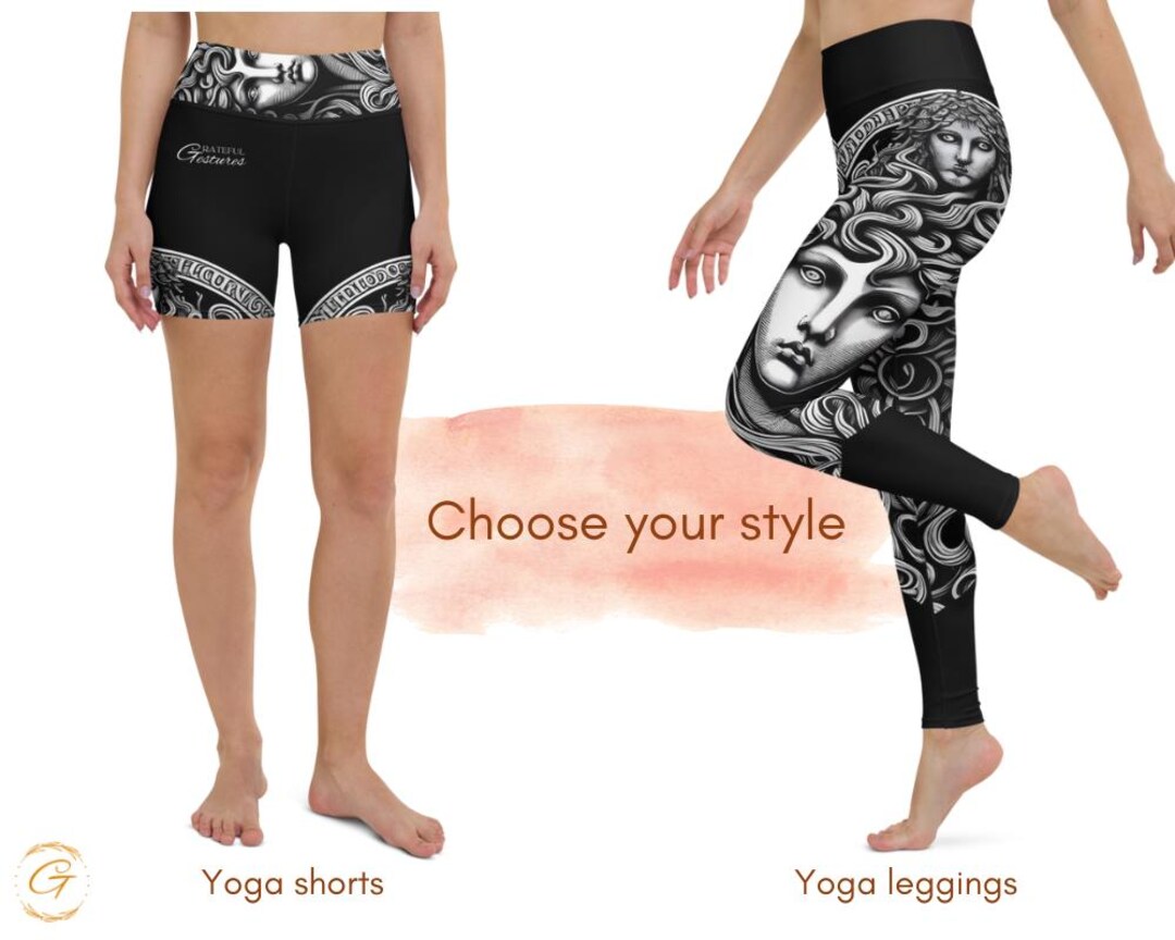 Medusa All Over Print Design Yoga Shorts and Leggings Stylish ...