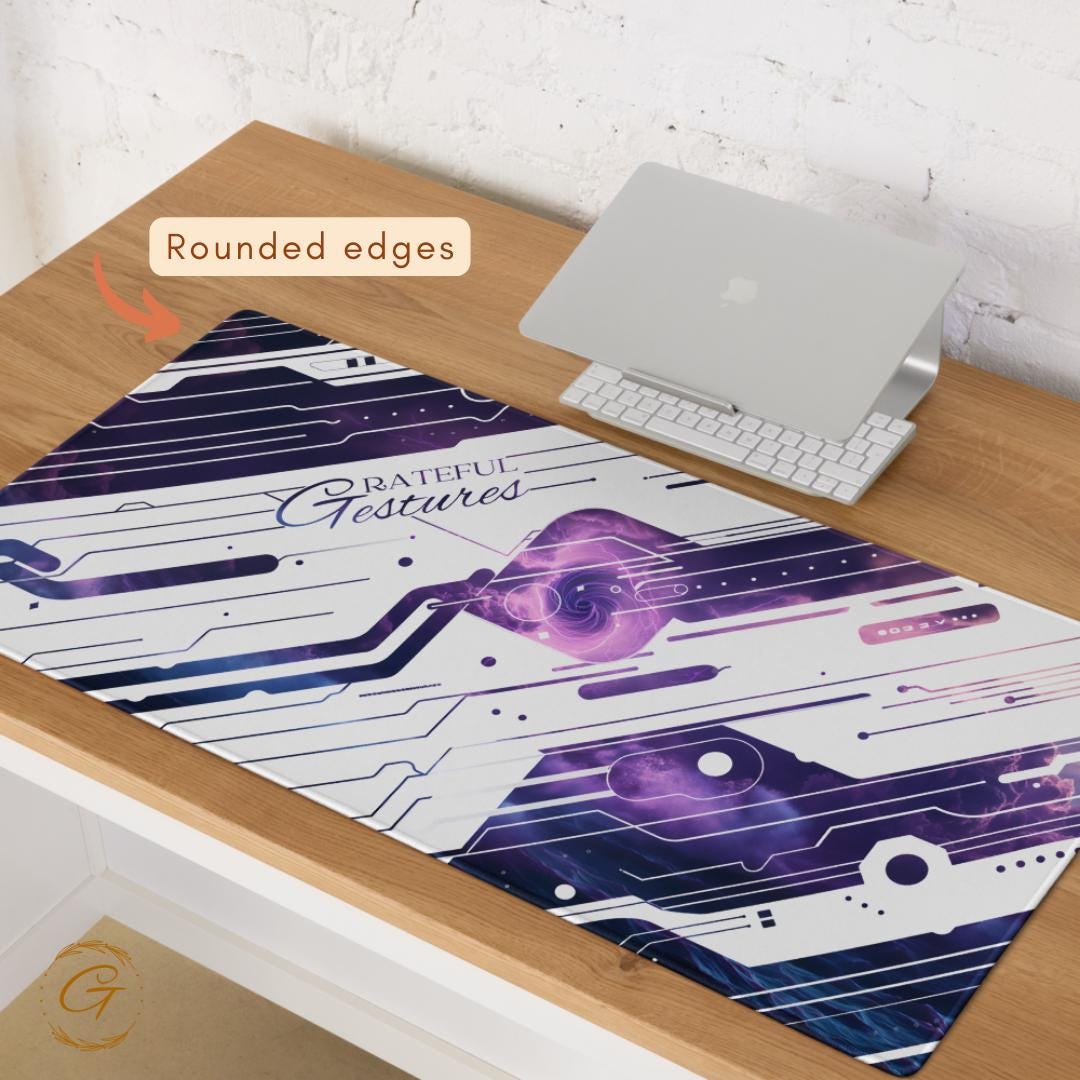 Galaxy Space Theme Gaming Mouse Pad, Extra Large Desk Mat, Anti-slip ...