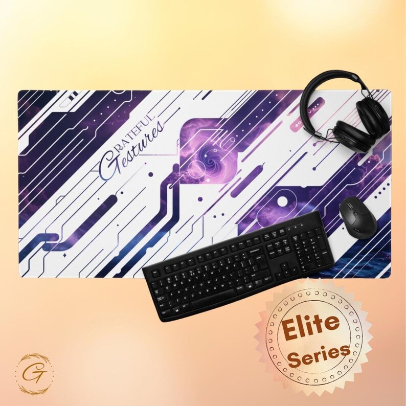 Galaxy Space Theme Gaming Mouse Pad, Extra Large Desk Mat, Anti-slip ...