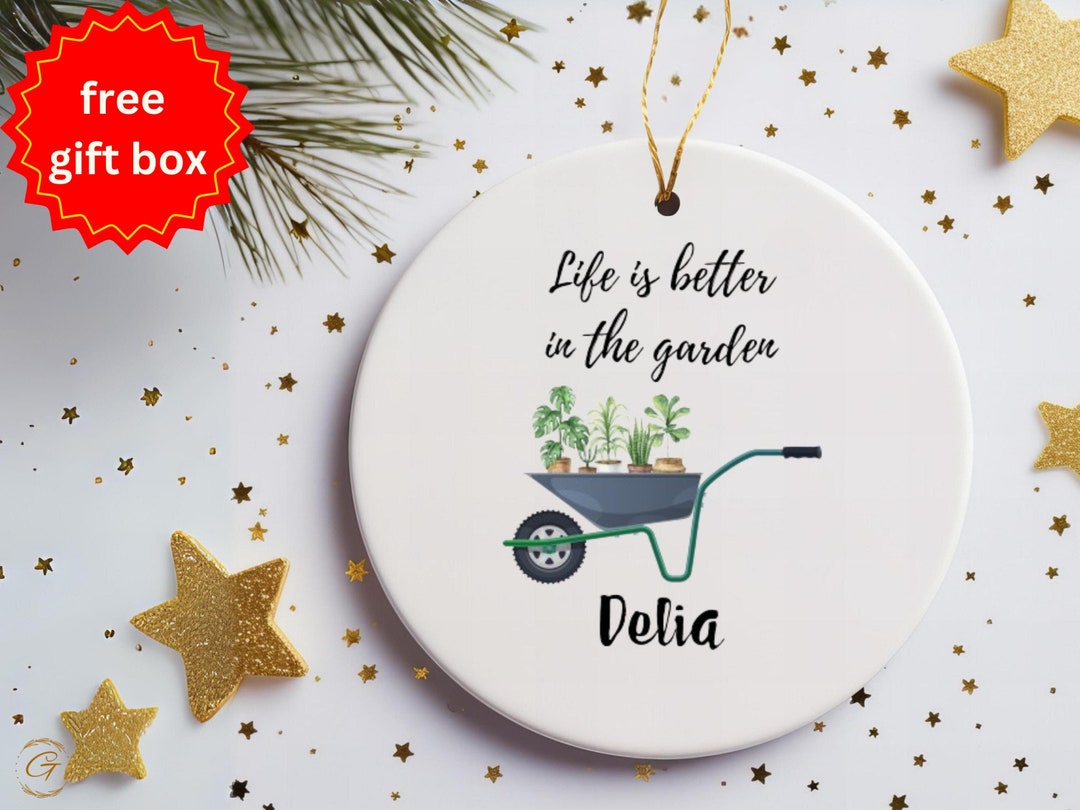 Personalized Garden Ornament, Wheelbarrow Decor, Gardener Gift - Etsy