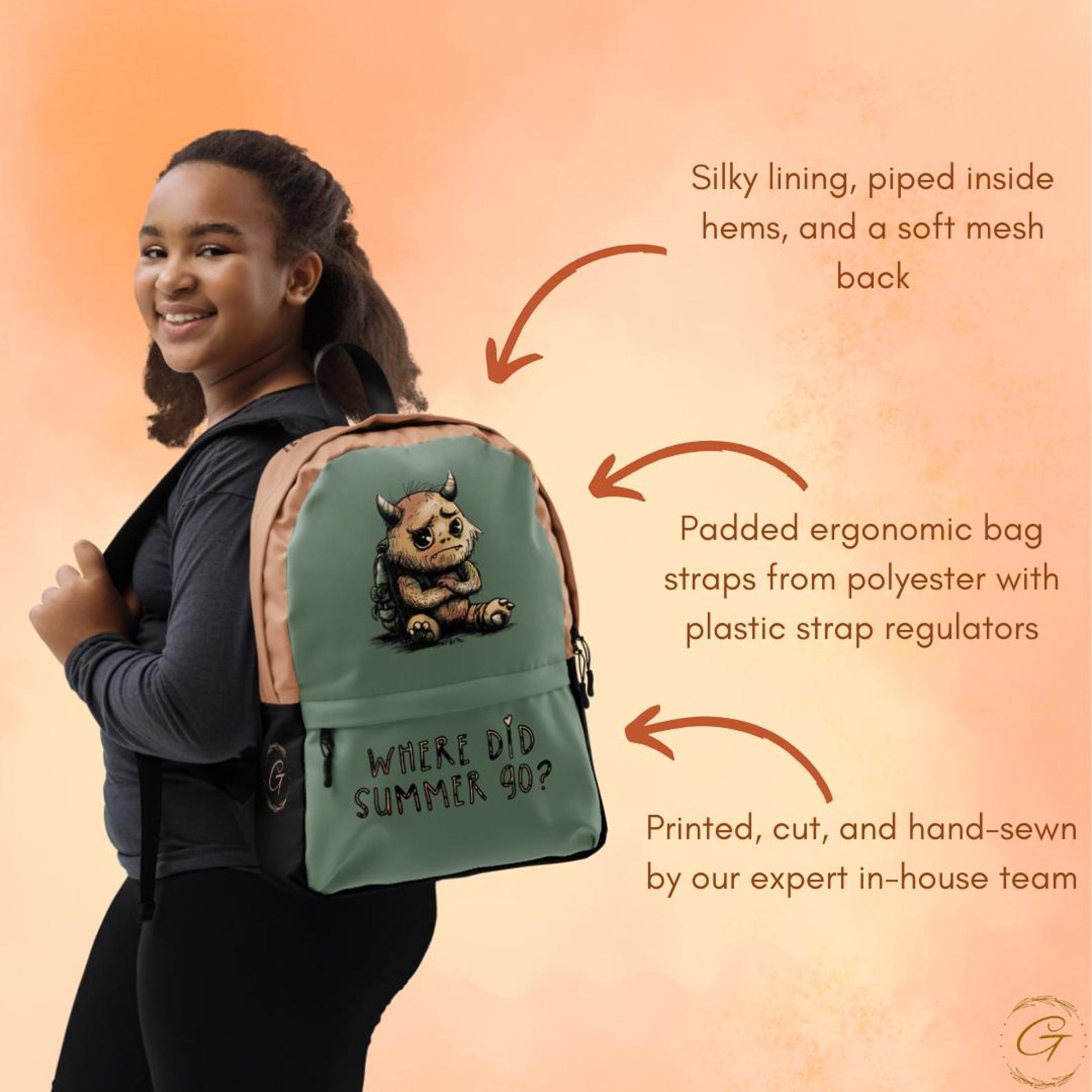 Where Did Summer Go Backpack Cute Vibrant, Fun Design for Students ...