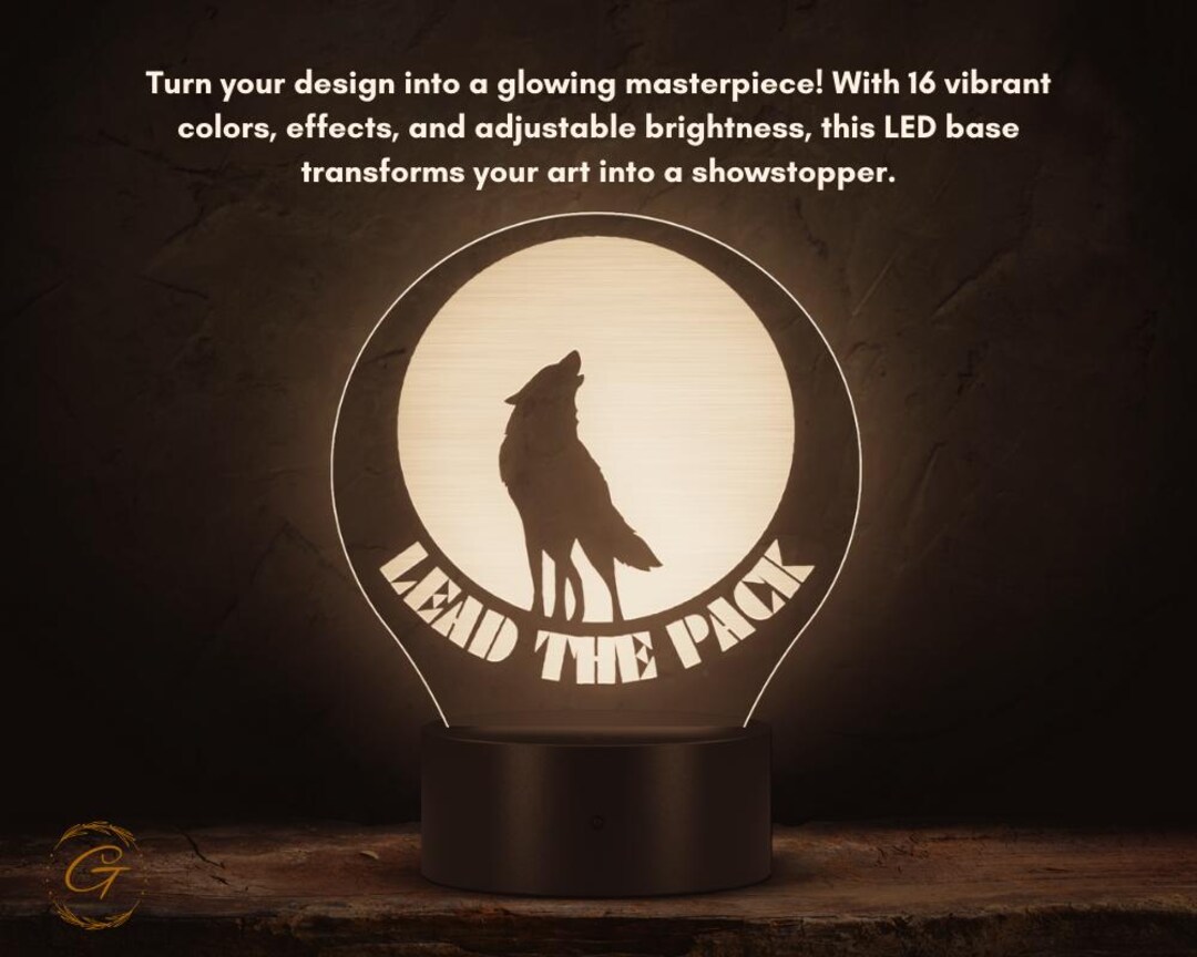 Lead the Pack Circle Acrylic LED Sign, Inspirational Wall Light, Modern ...