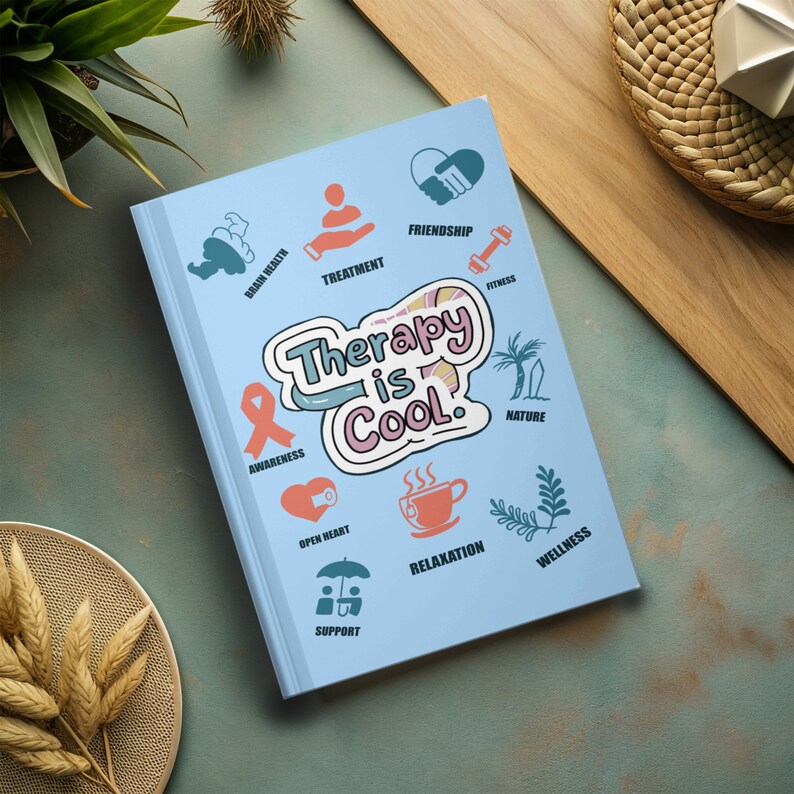 Therapy is Cool Journal, Mental Health Awareness Notebook, Wellness ...