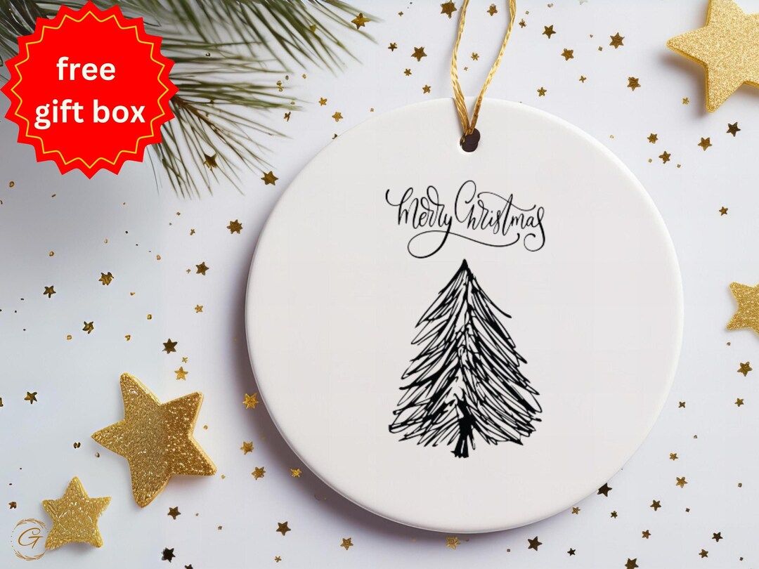 Merry Christmas Tree Ornament, Holiday Decoration, Festive Tree Decors ...