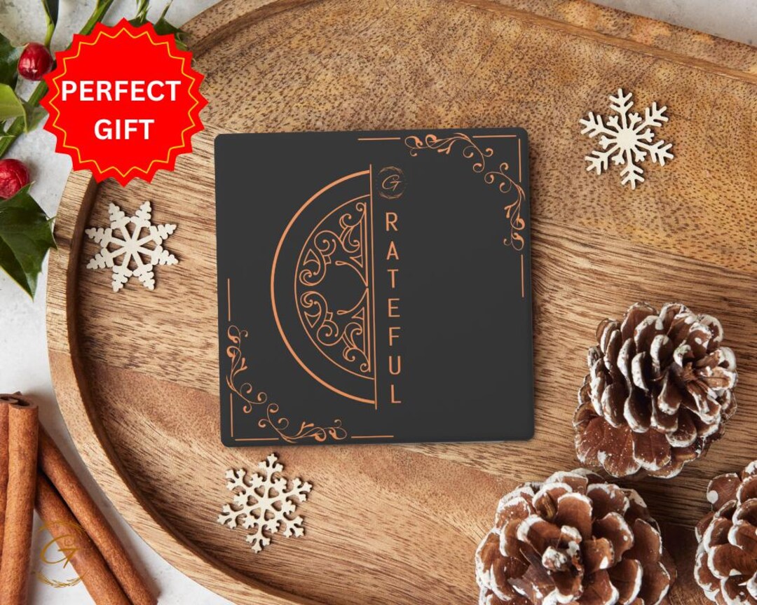 Soapstone Coaster With Gvert Ornate Design With Cork Backing, Elegant ...