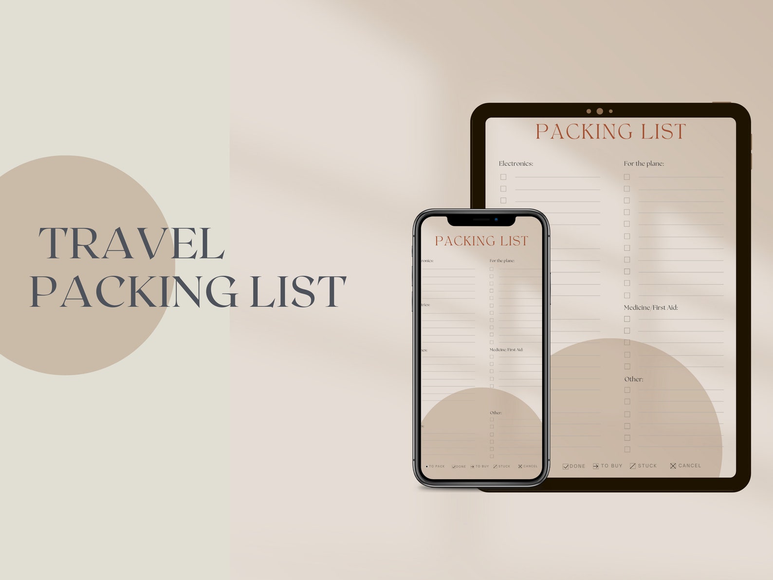 Aesthetic Travel Packing List Template | Mobile Vacation Packing List ...