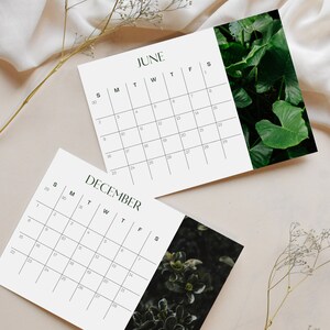 Plant Inspired Printable Calendar 2024 | Fully Editable Monthly Planner ...