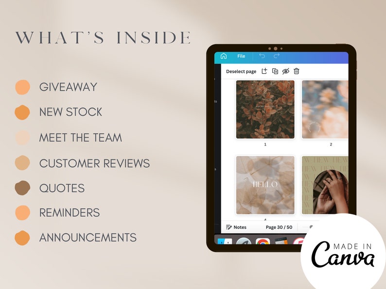 50 Minimalist Instagram Post Template | Instagram Influencer Templates ...