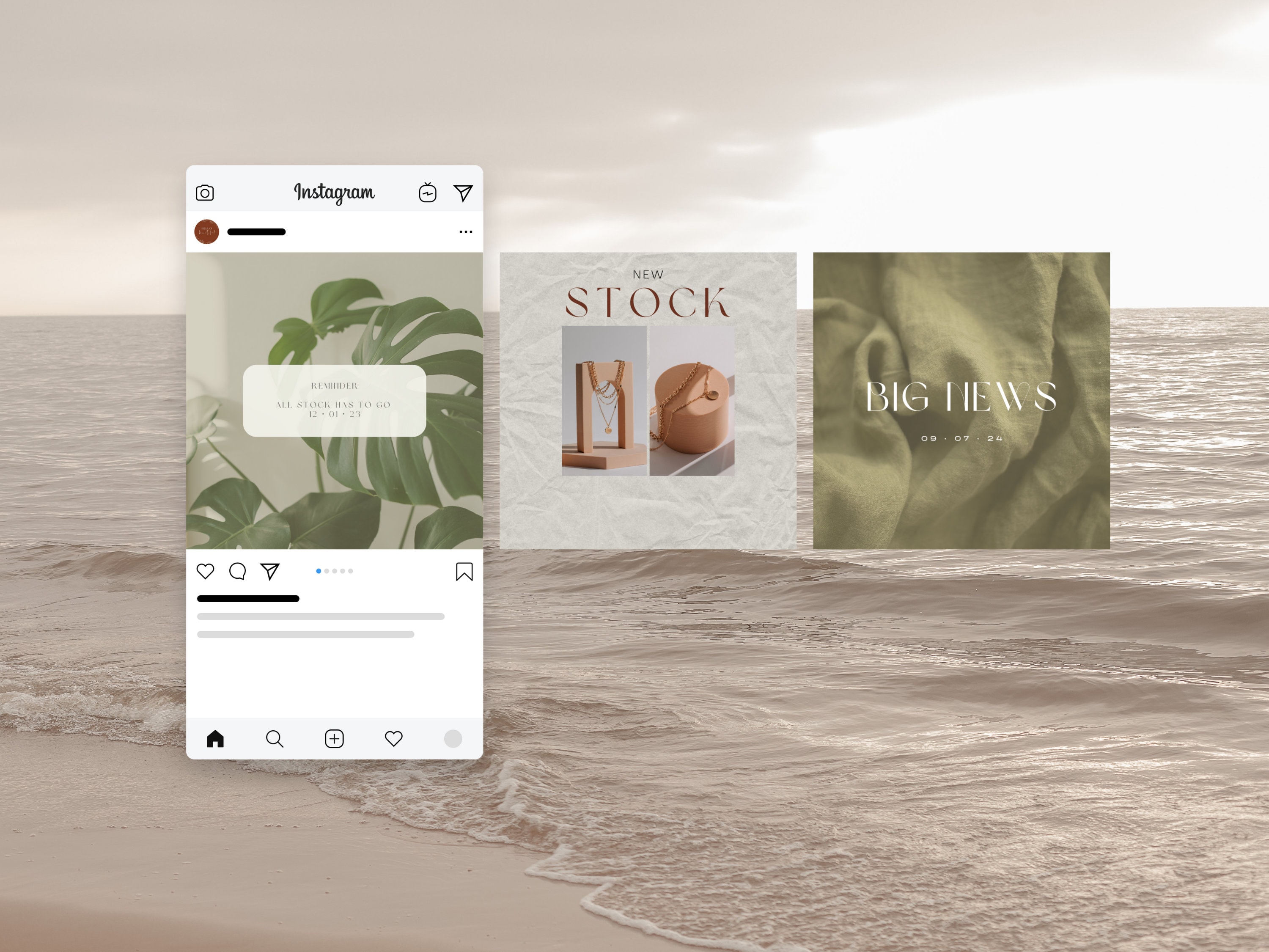 50 Minimalist Instagram Post Template | Instagram Influencer Templates ...