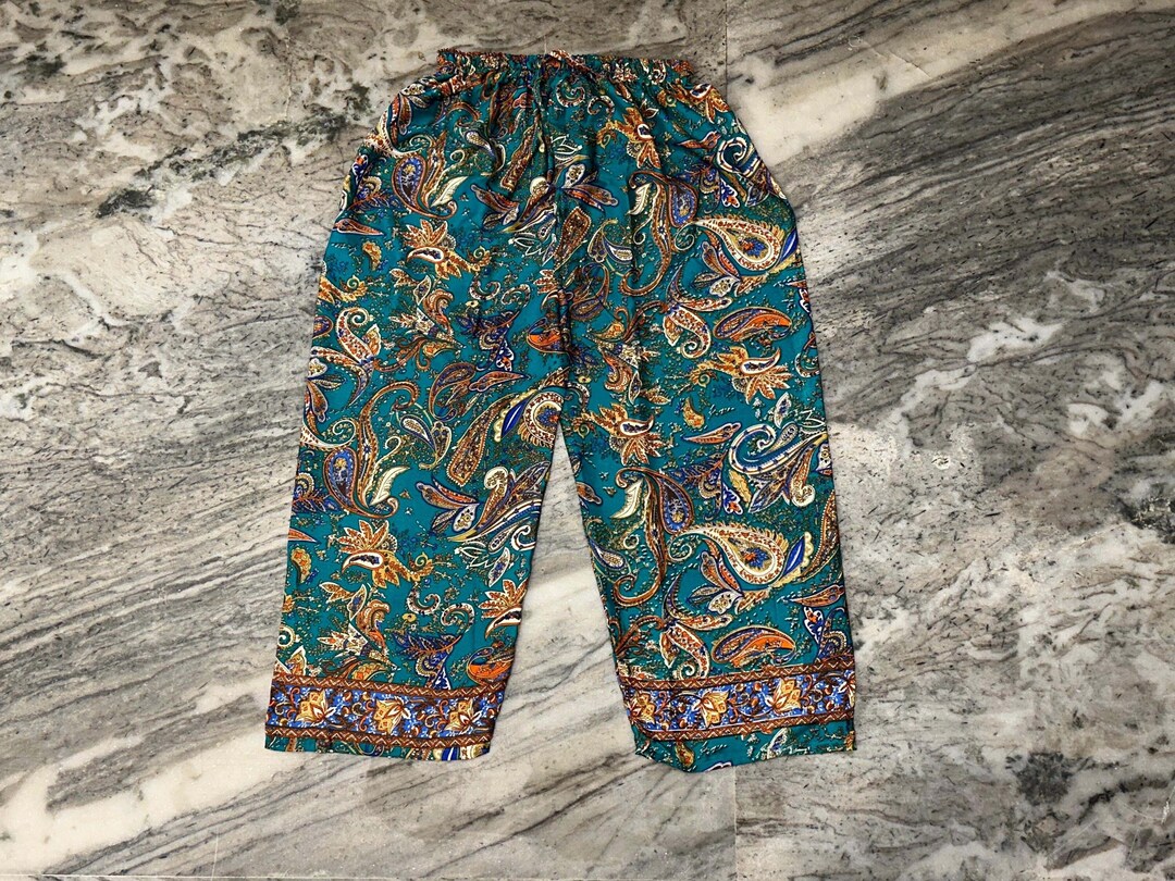 Recycled Silk Trouser, Indian Handmade Recycle Sari Silk Palazzo Pant ...