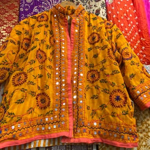 Indian Traditional Phulkari Embroidered Jacket - Indian Handmade ...
