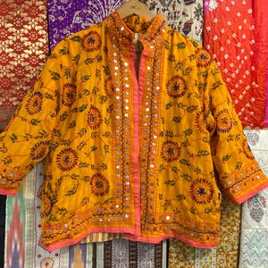 Indian Traditional Phulkari Embroidered Jacket - Indian Handmade ...