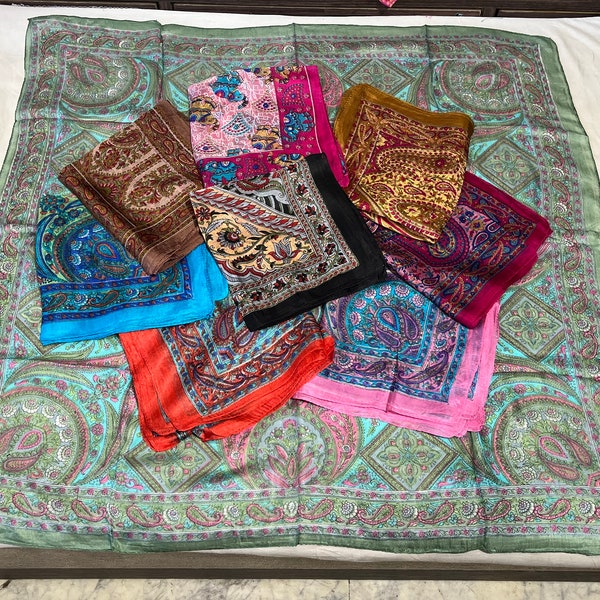 Square Silk Scarf - Etsy