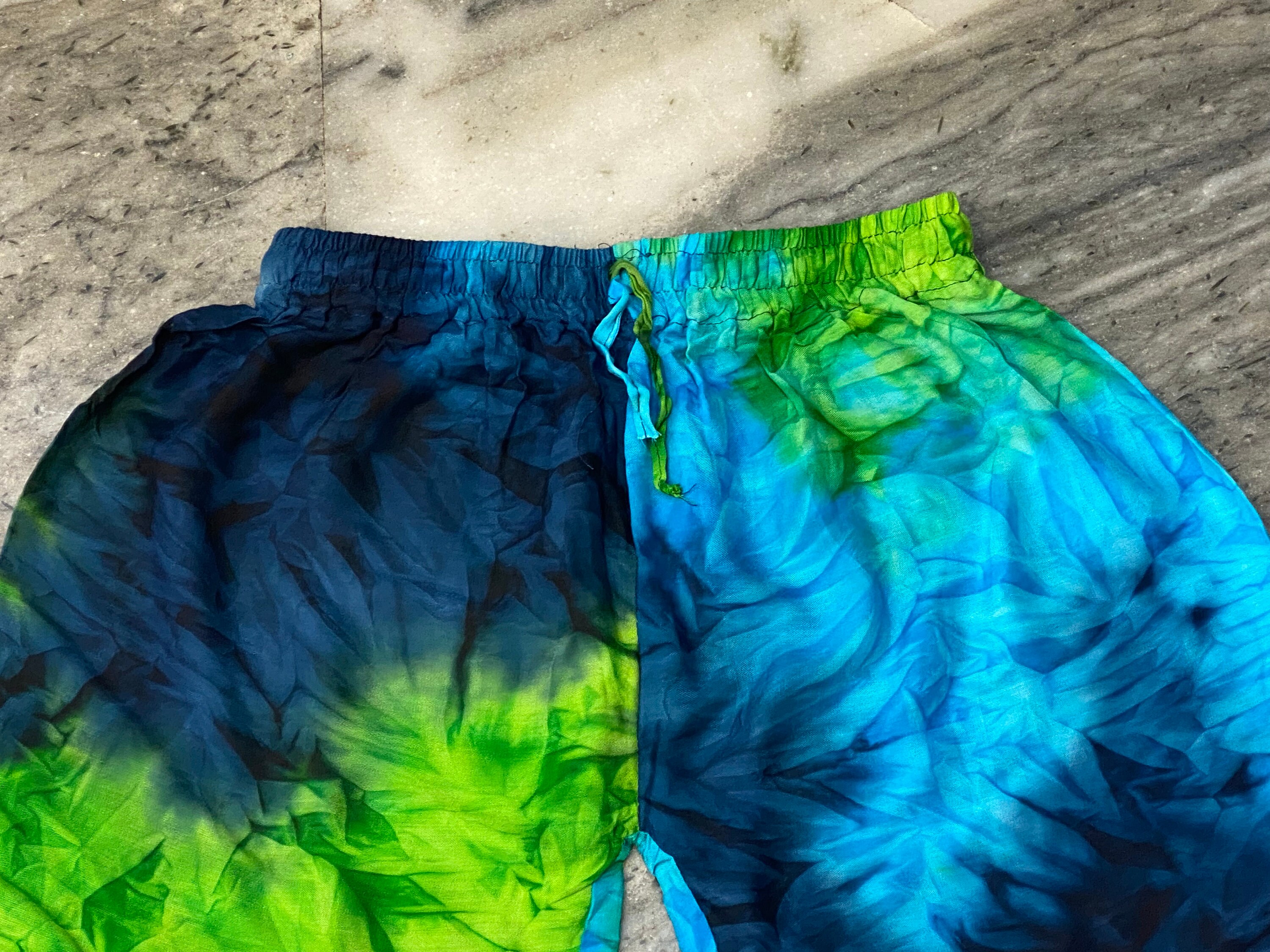 Handmade Tie Dye Rayon Shorts: Boho Yoga Pajama Bottoms - Etsy