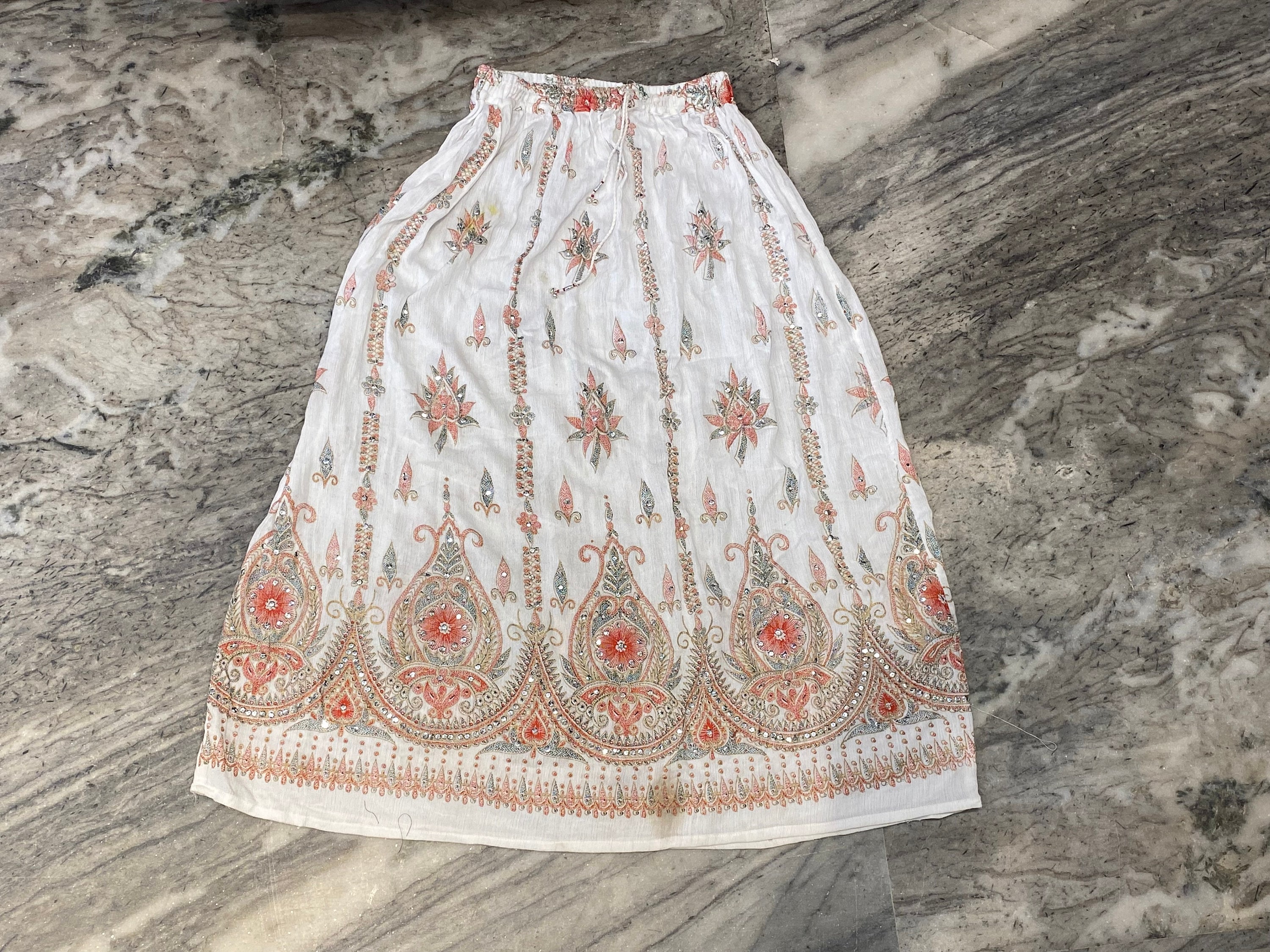 5 to 100 Pcs Indian Women's Sequin Maxi Long Tiered Skirt, Hippie Style ...