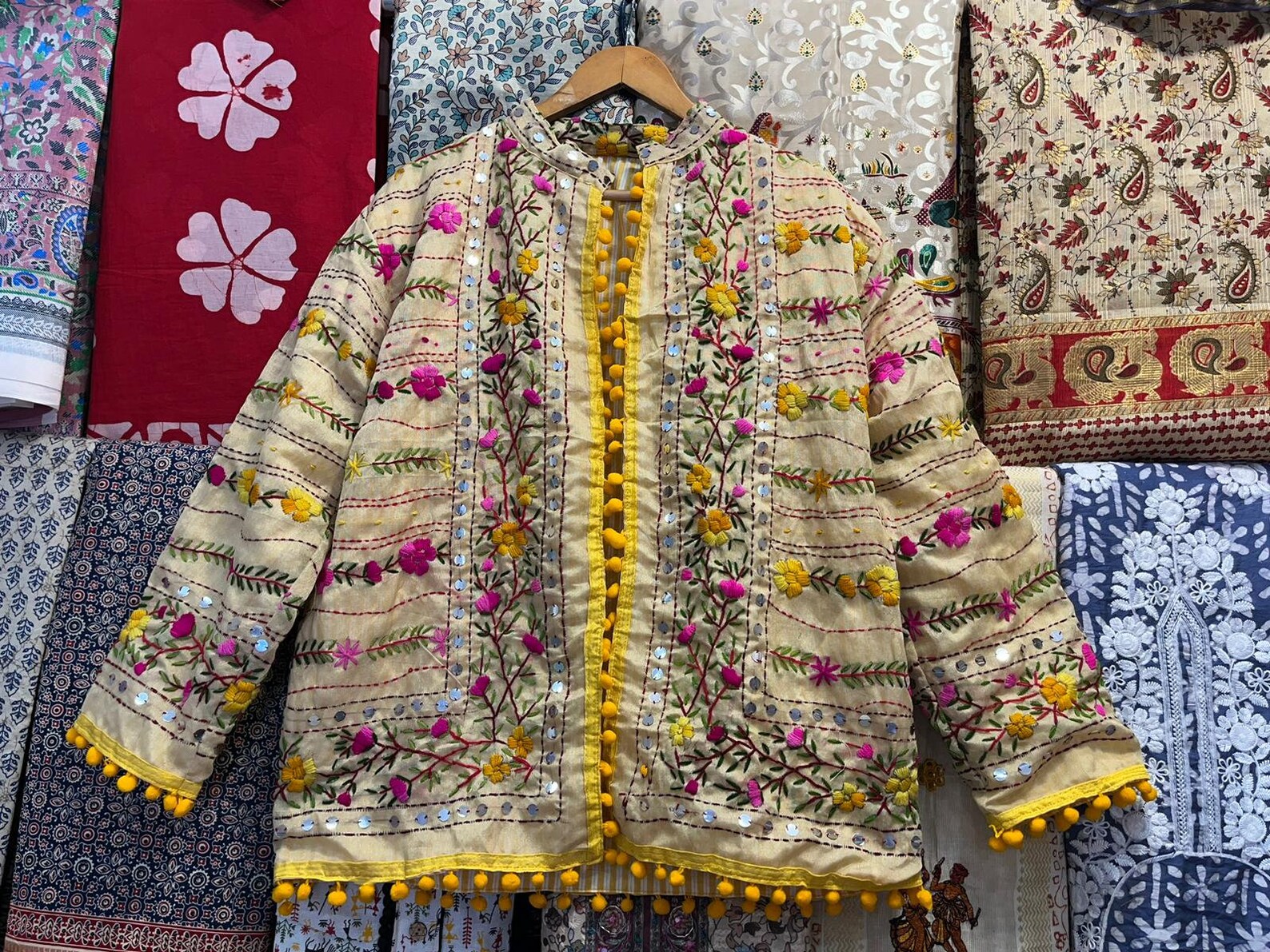 Indian Women's Phulkari Embroidered Stylish Designer Jacket, Indian ...