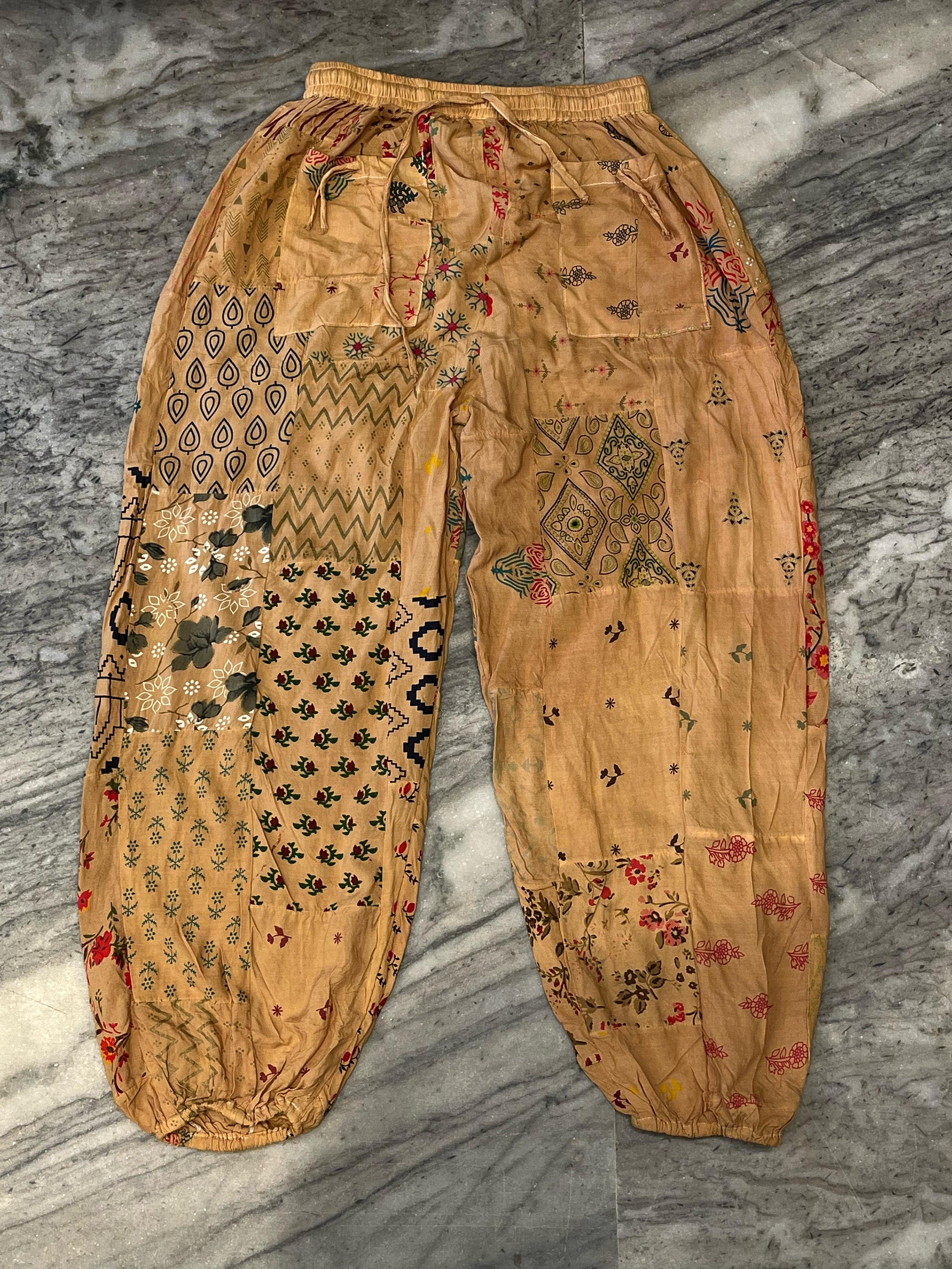 Handmade Patchwork Harem Pant Trouser, Boho Hippie Patchwork Festival ...