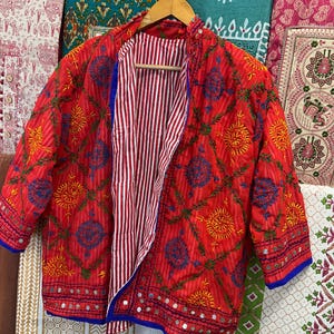Indian Festive Phulkari Embroidered Jacket - Indian Handmade Embroidery ...