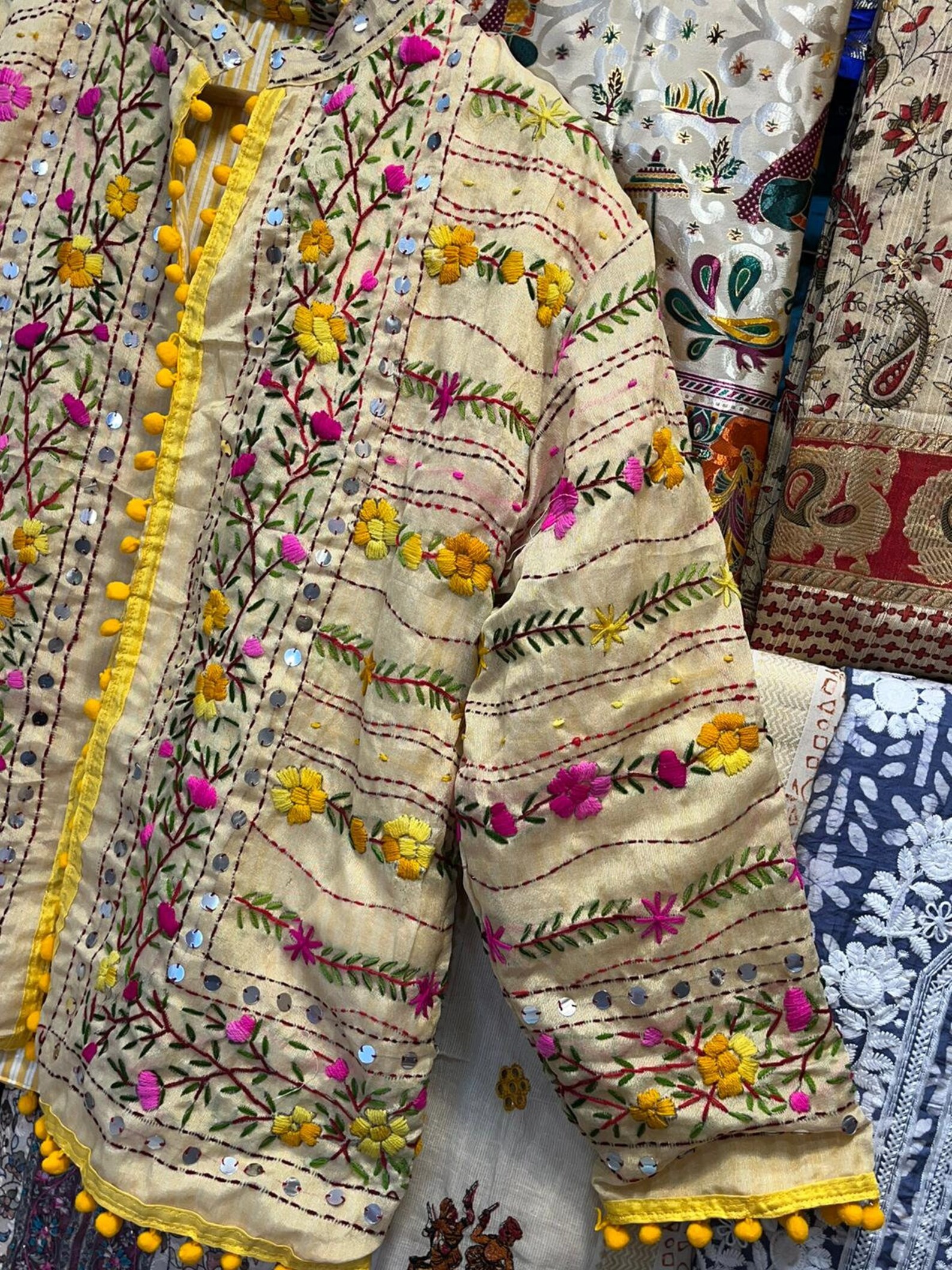 Indian Women's Phulkari Embroidered Stylish Designer Jacket, Indian ...