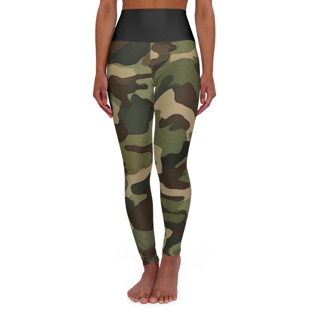 High Waisted Yoga Leggings AOP - Etsy