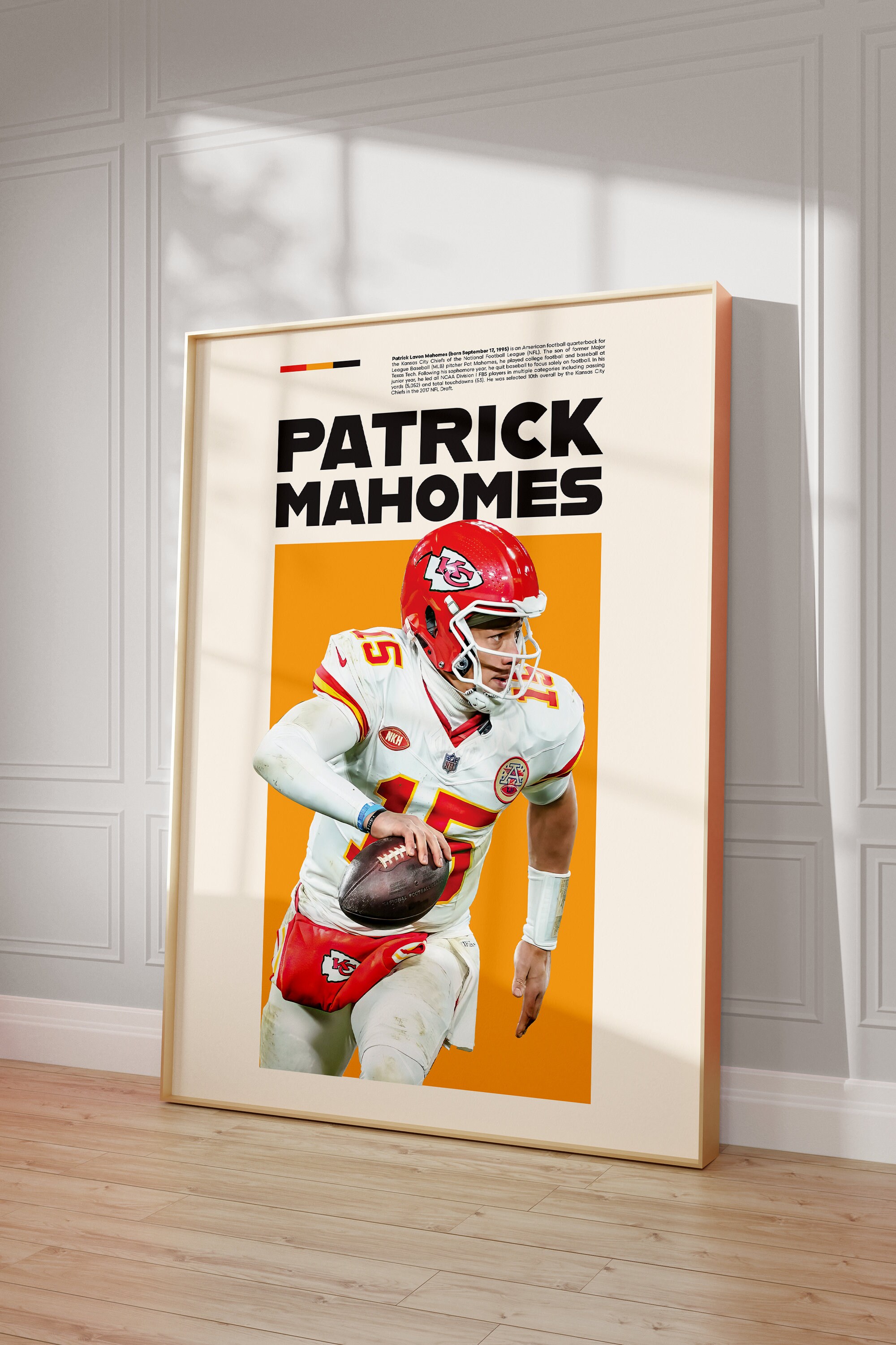 Patrick Mahomes Print, Patrick Mahomes Poster, Patrick Mahomes ...