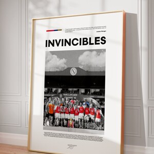 Arsenal Invincibles Poster, Arsenal Poster Gift, Football Fan Wall Art ...