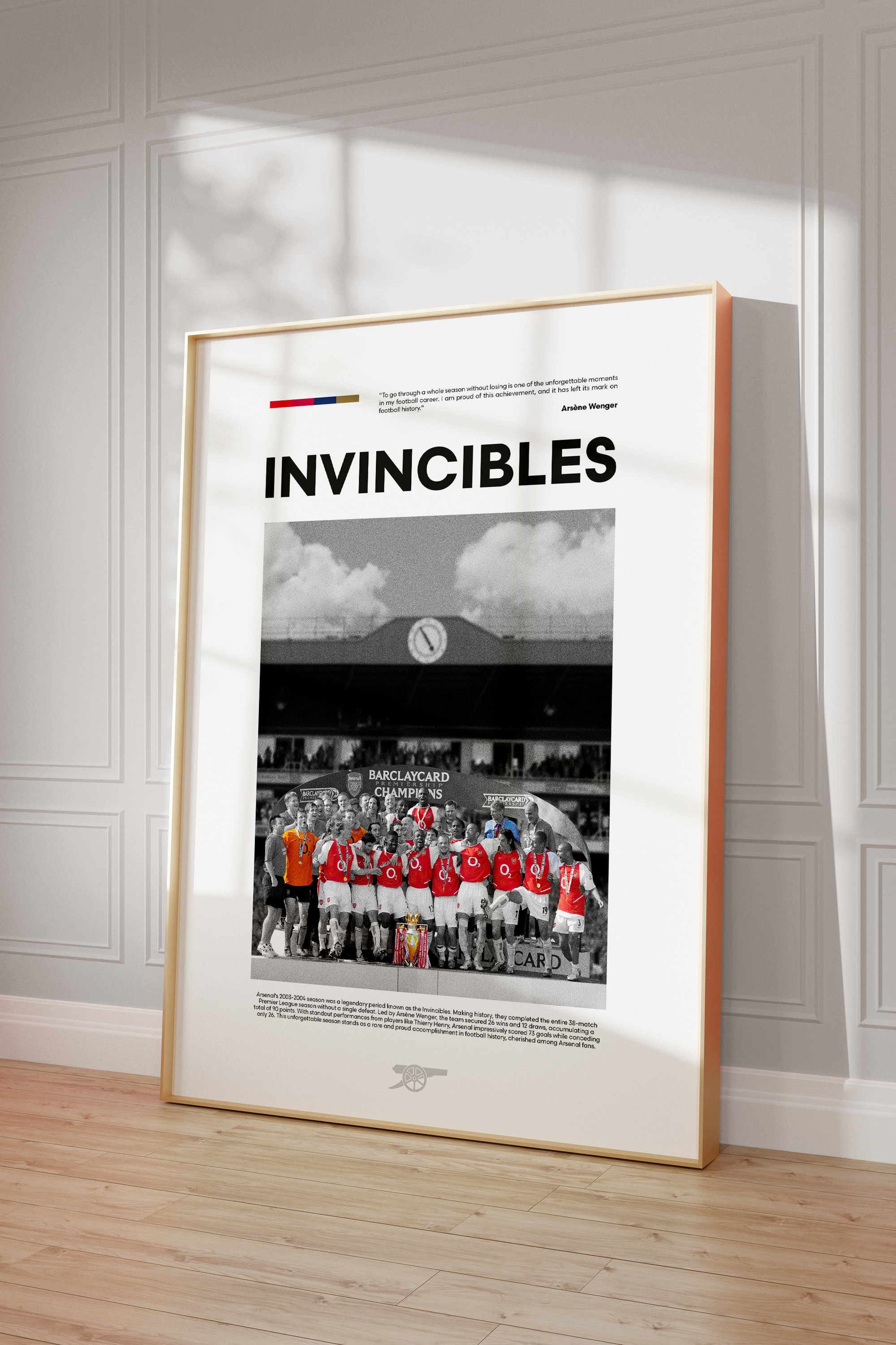 Arsenal Invincibles Poster, Arsenal Poster Gift, Football Fan Wall Art ...