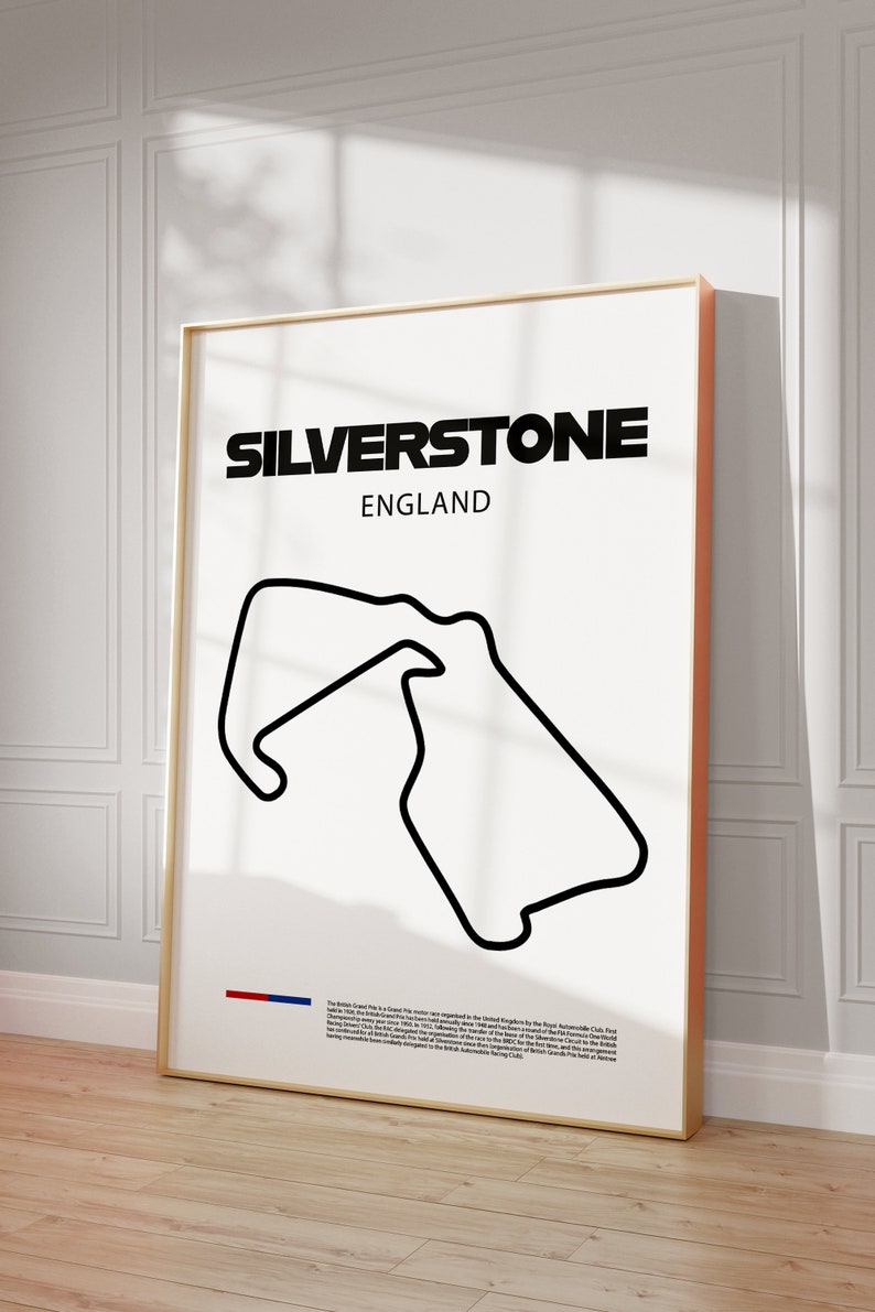 Silverstone GP Poster, Silverstone F1 Minimalist, Silverstone Race ...