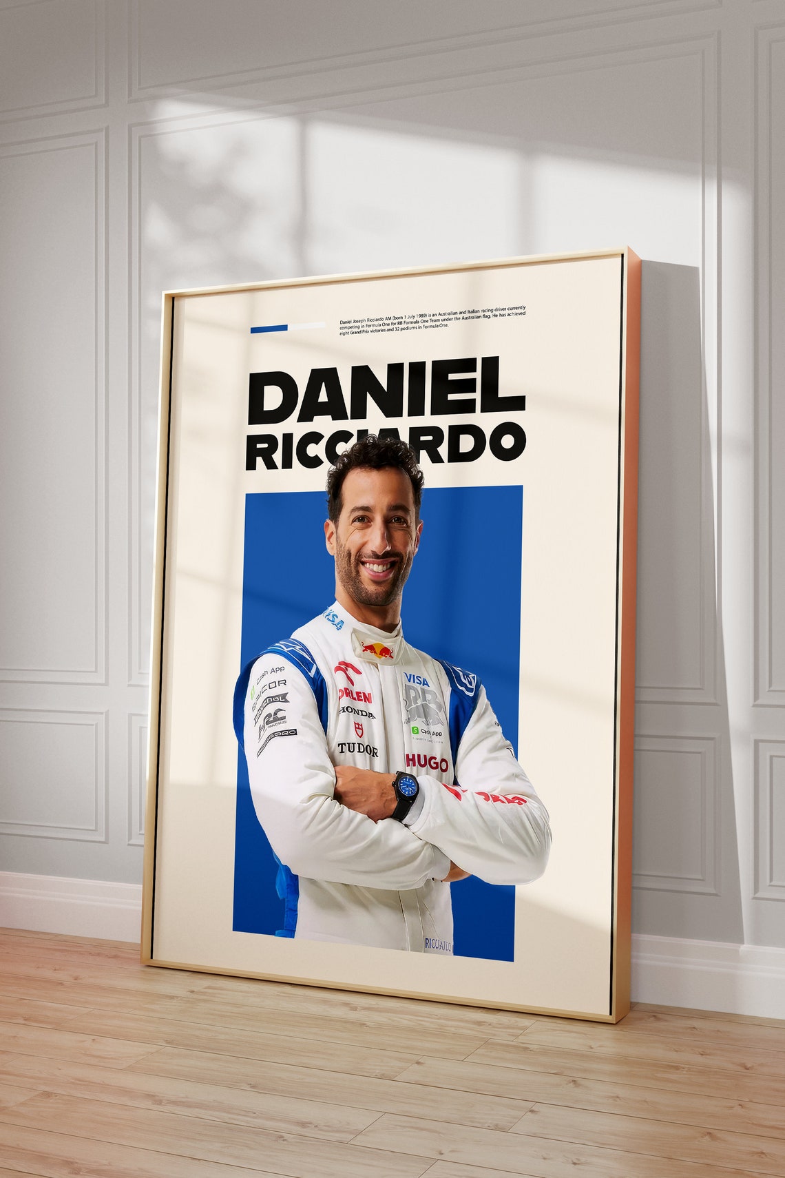 Daniel Ricciardo Poster, Alpha Taur F1 Minimalist, Daniel Ricciardo ...