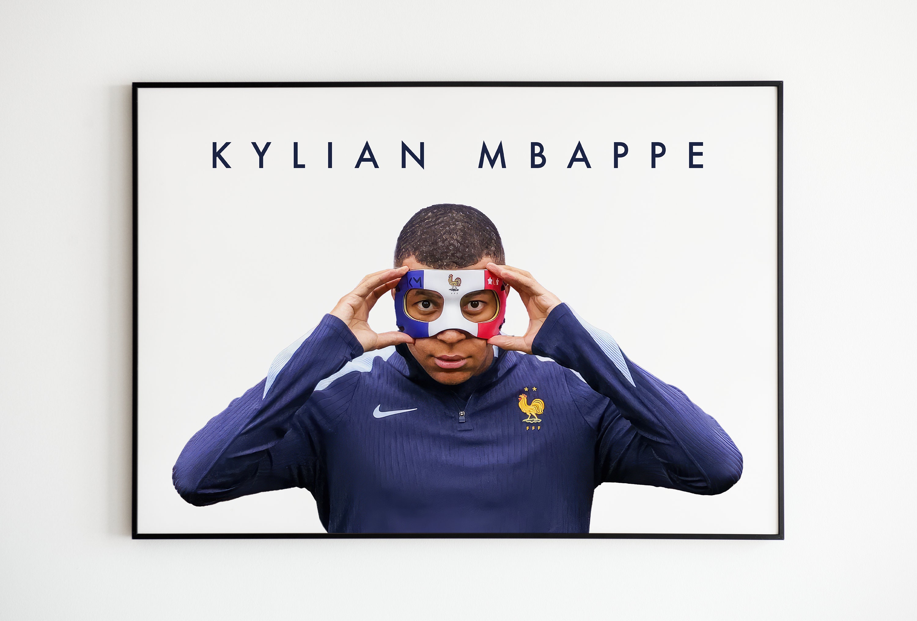 Kylian Mbappe Poster, France Poster Minimalist, Kylian Mbappe Print Art ...