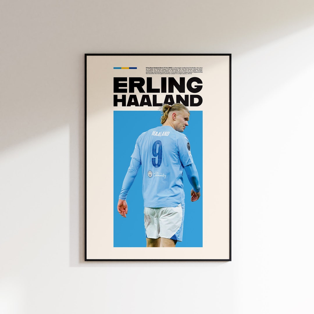 Erling Haaland Poster, Manchester City Poster Minimalist, Erling ...