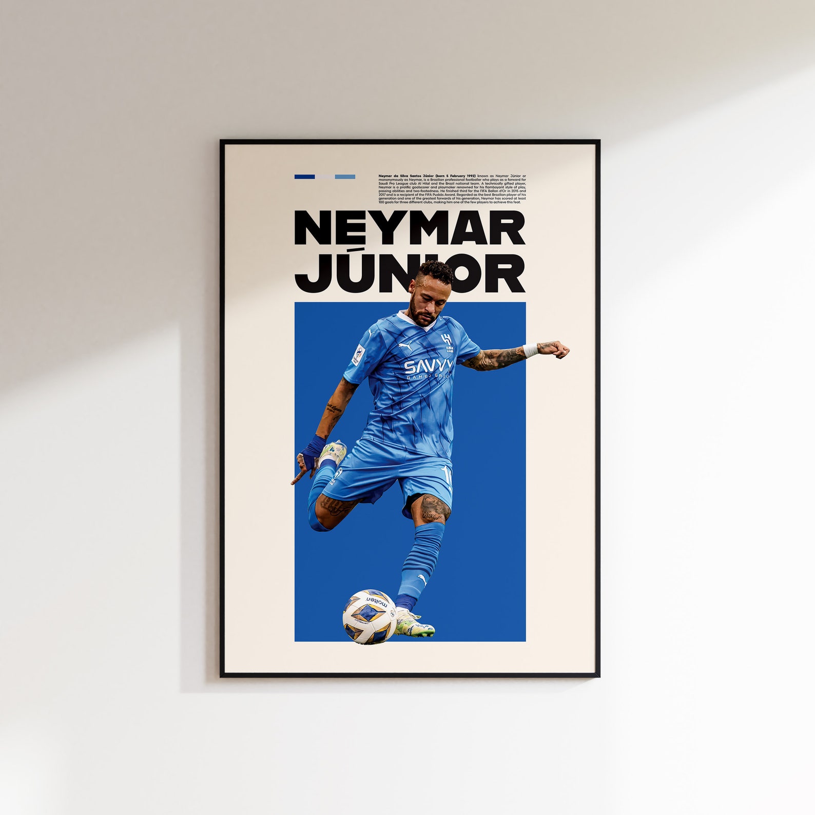 Neymar Poster, Al-hilal Poster Minimalist, Neymar Print Art, Office ...