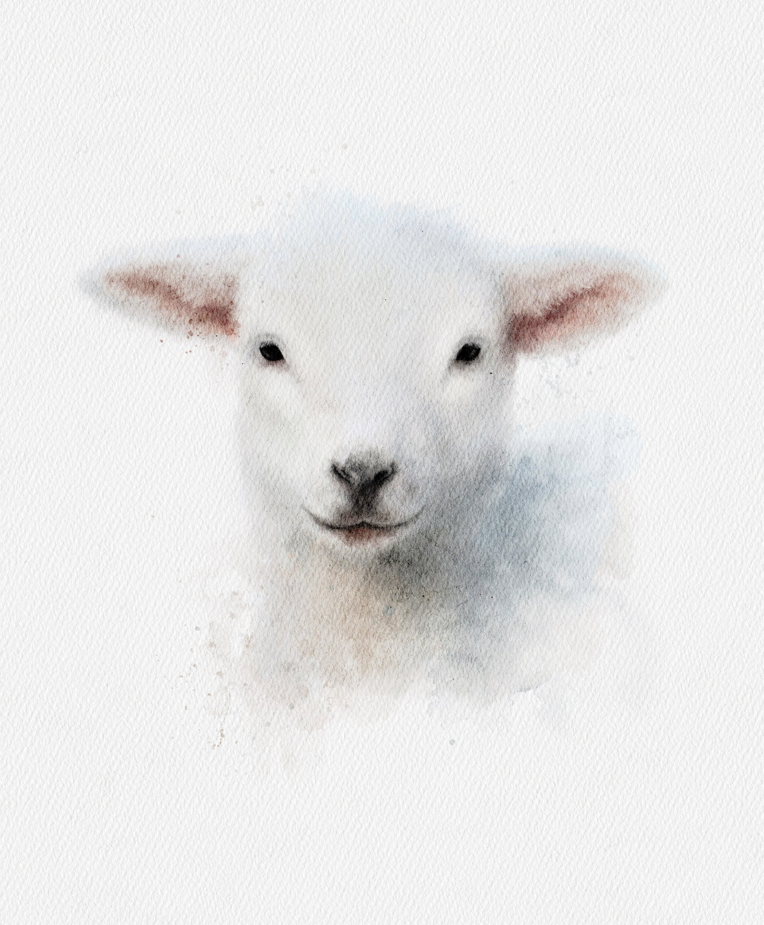 Printable Lamb Wall Art, Nursery Wall Art, Hand Painted Watercolor Lamb ...