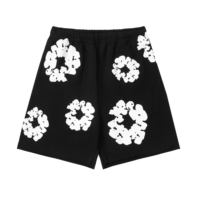Denim Tears Shorts Flowers Tears Cotton Printed Hip Hop Style Beach ...