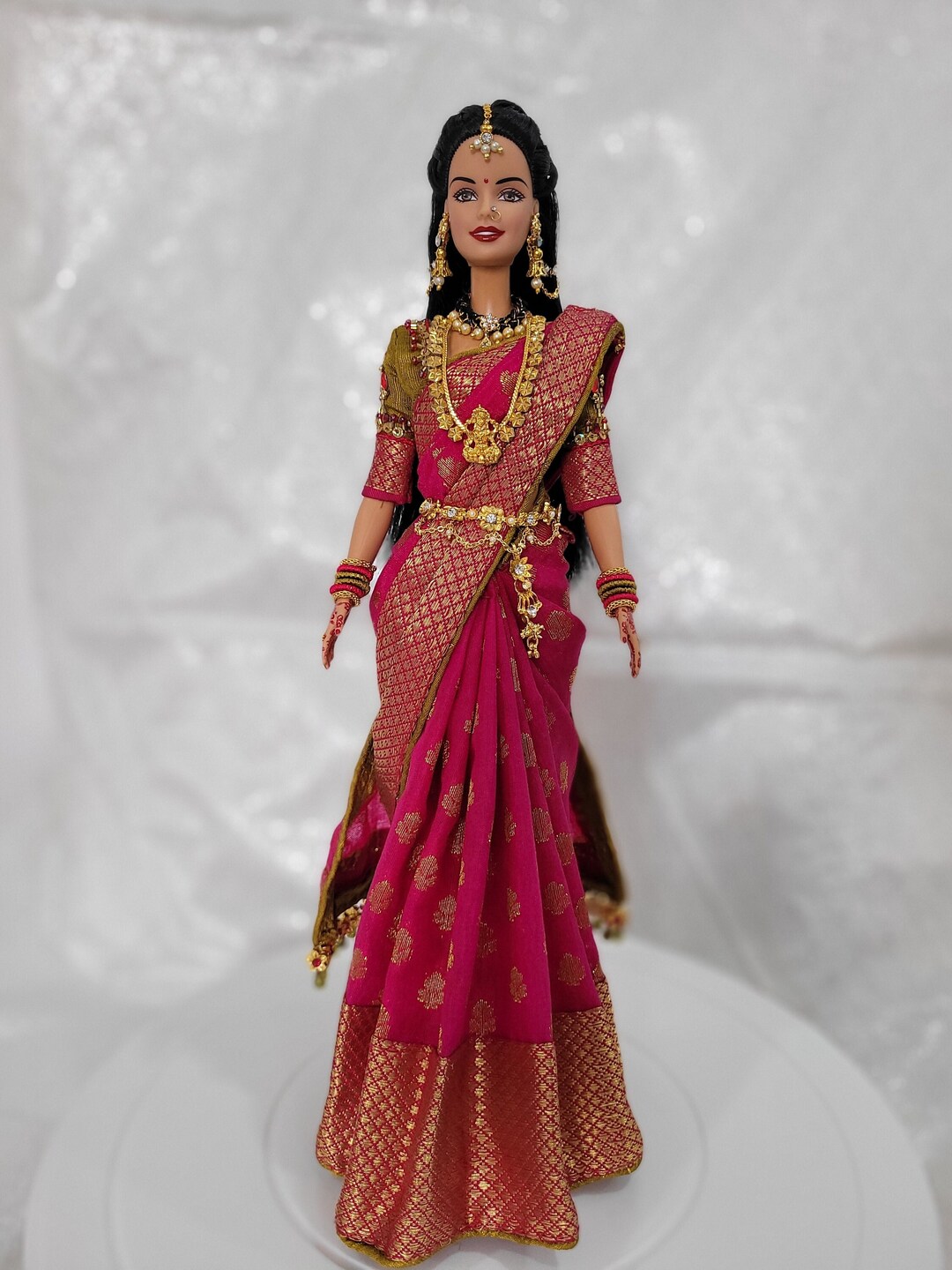Traditional Doll Wearing Saree. Personalized Art Doll Custom - Etsy