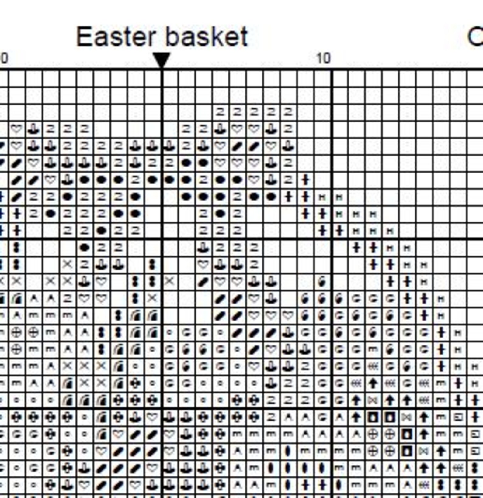 Easter Basket Cross Stitch Pattern, Digital Download PDF Filepdf X ...