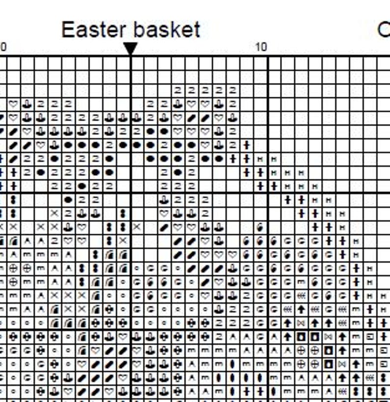 Easter Basket Cross Stitch Pattern, Digital Download PDF Filepdf X-stitch Design, Modern ...
