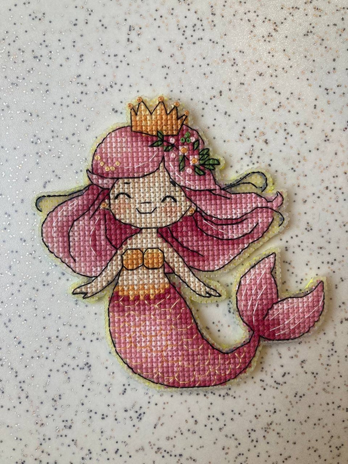 Mermaid Rosie Cross Stitch Pattern PDF, Modern Marine Embroidery Design ...