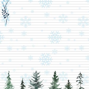 Winter Junk Journal Pages, Winter Themed Journal Lined Pages - Etsy