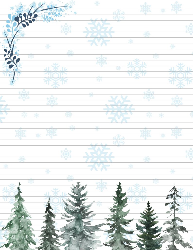 Winter Junk Journal Pages, Winter Themed Journal Lined Pages - Etsy