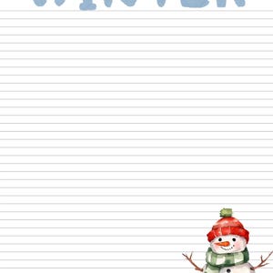 Winter Junk Journal Pages, Winter Themed Journal Lined Pages - Etsy