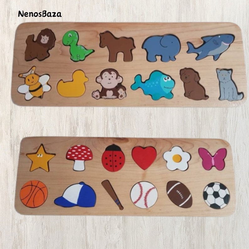 Nenosbaza Girls Puzzle Name Bench, Maple Name Puzzle Bench, Wood Kids ...