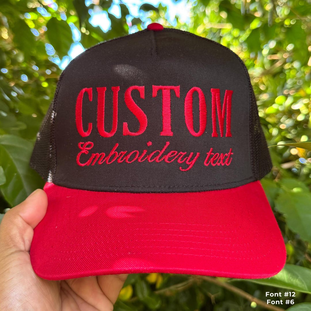 Custom Embroidered Trucker Hat, Personalized 5 Panel Baseball Cap ...