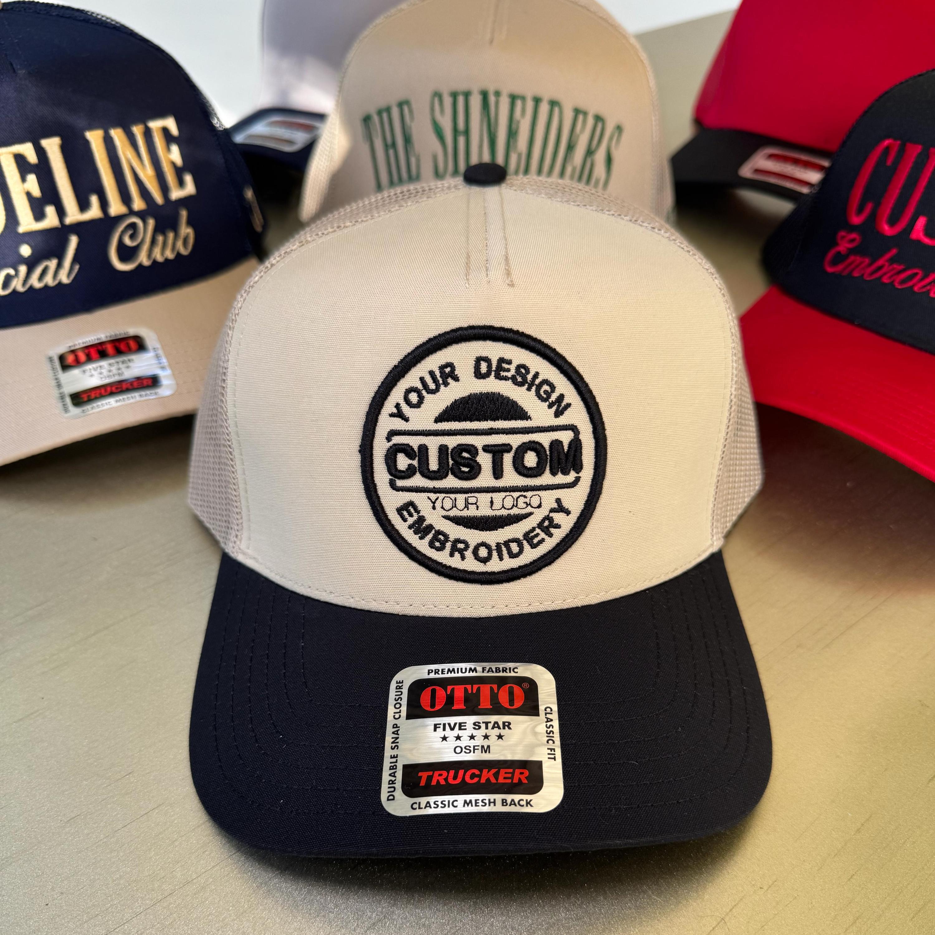 Custom Embroidered Trucker Hat, Personalized 5 Panel Baseball Cap ...