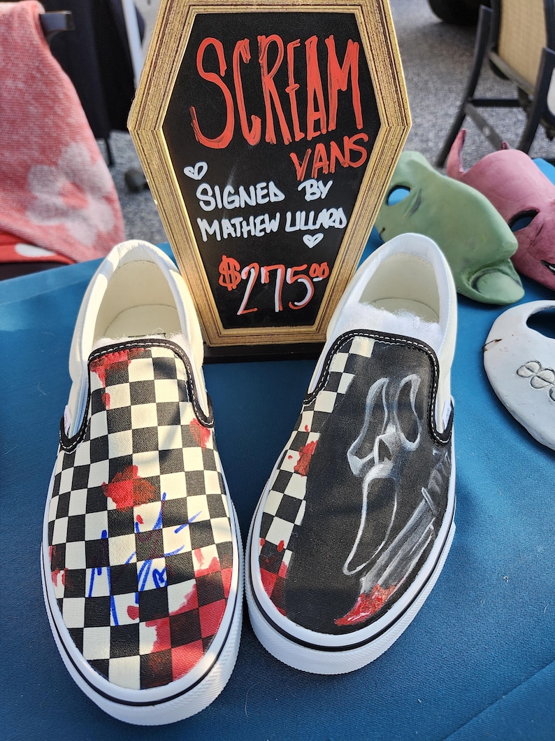 Hand Painted Vans Signed by Mathew Lillard - Etsy